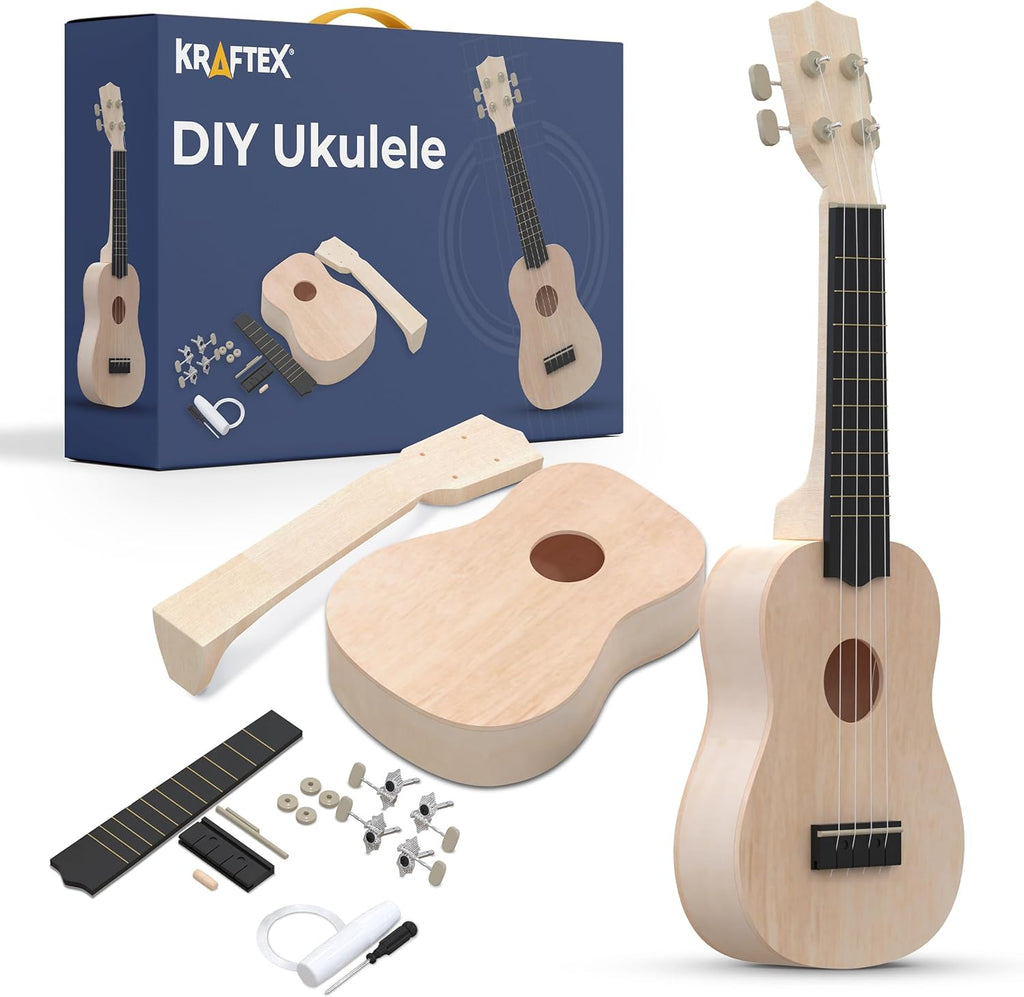 Build Your Own Soprano Ukulele: 21-Inch DIY Kit, 33 Pieces for Acousti ...
