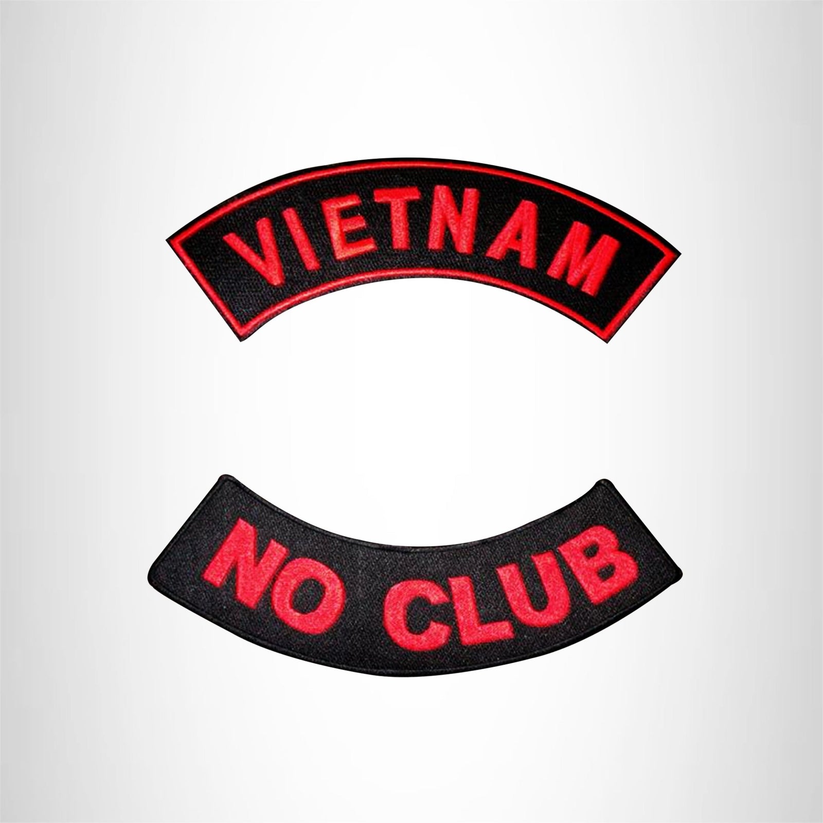 VIETNAM NO CLUB Rocker 2 Patches Set for Vest Jacket – STURGIS MIDWEST INC.